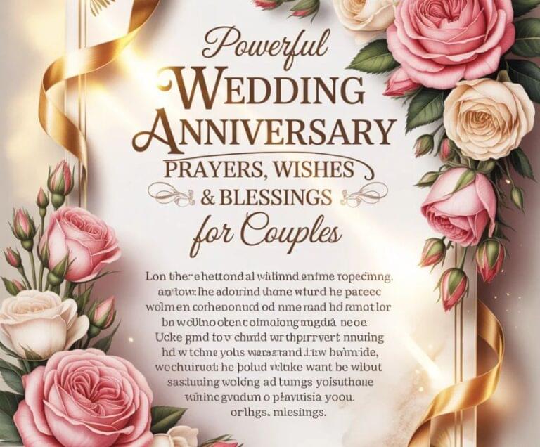 Powerful Wedding Anniversary Prayers, Wishes & Blessings for Couples